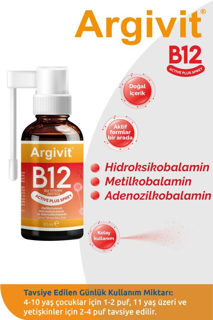 Argivit B12 Sprey - 414,00 TL | Dermoaktif